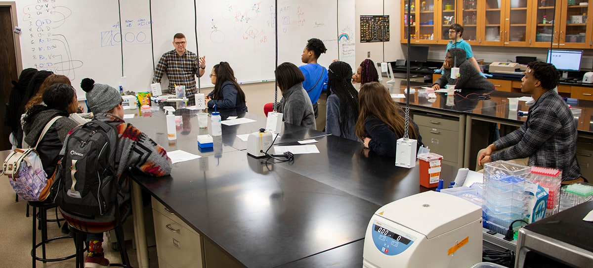 Biotech Class Visits Edwards Campus